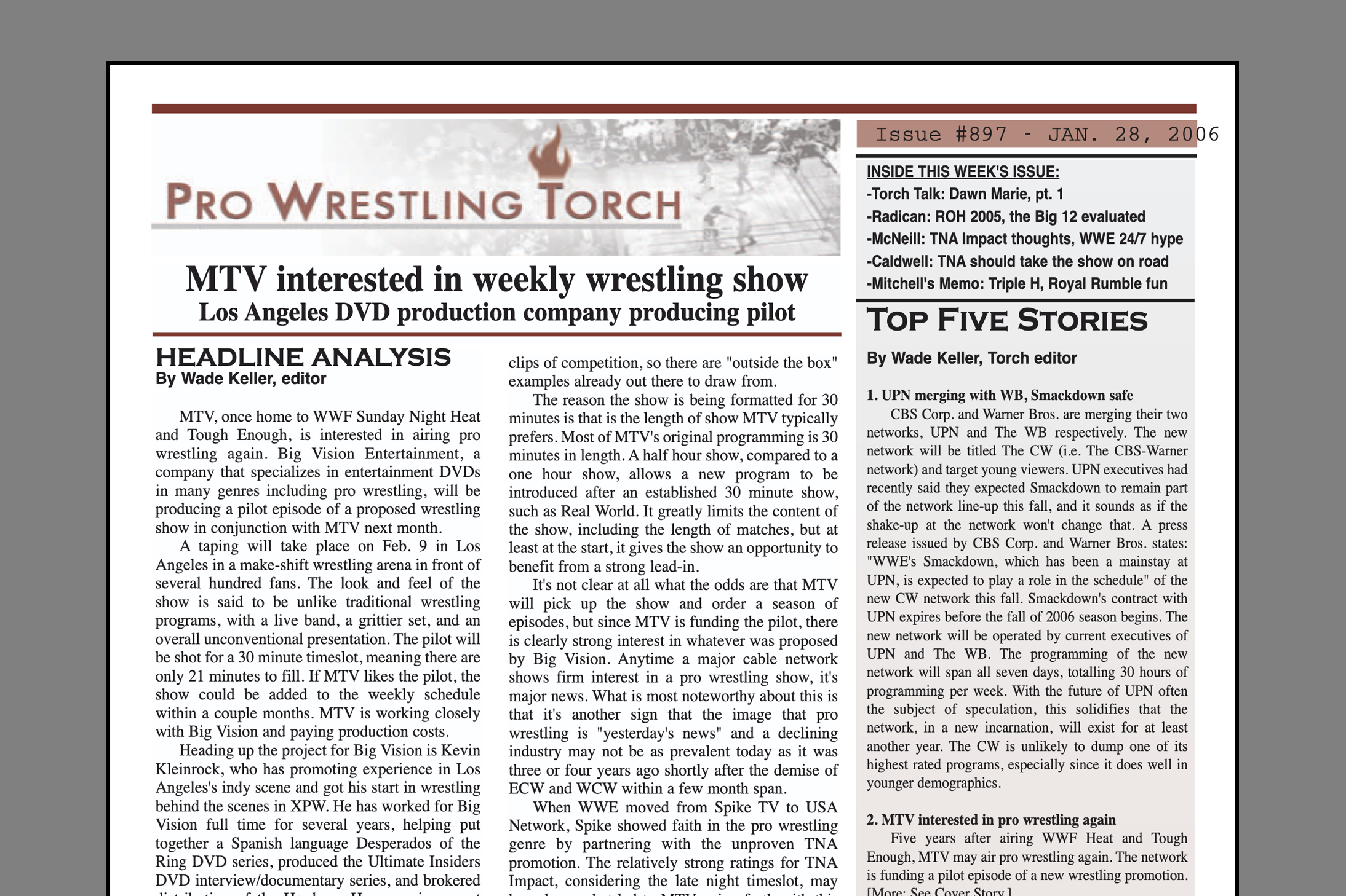 VIP 2005 BACK ISSUE – Pro Wrestling Torch #897 (January 28, 2006 ...